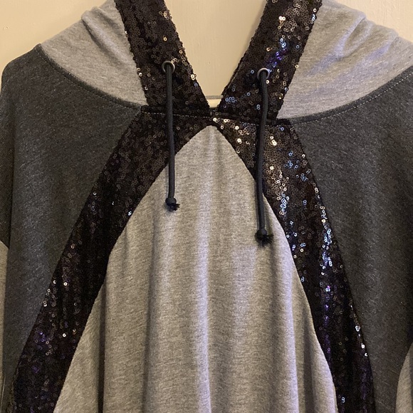 VENUS | Dresses | Long Sequin Hooded Sweatshirt Dress | Poshmark